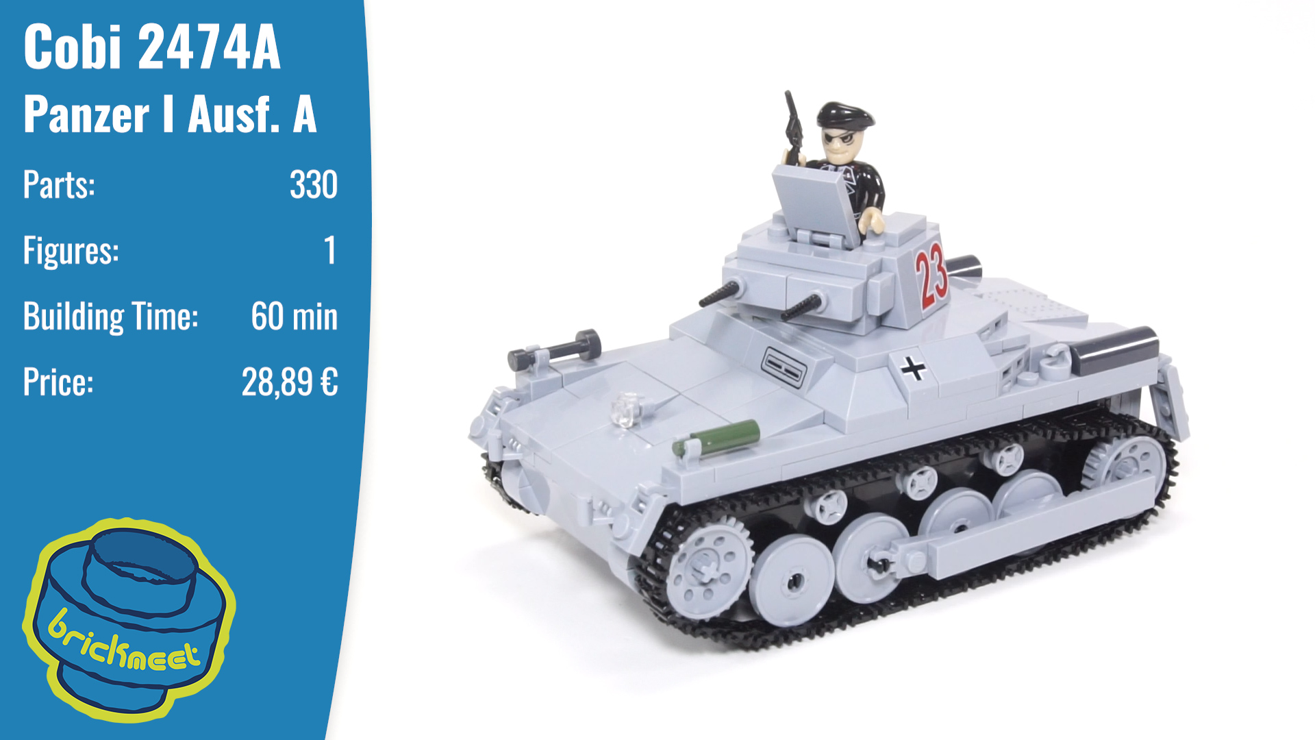 Cobi 2474A Panzer I Ausf. A - Speed Build Review - BrickMeet DE