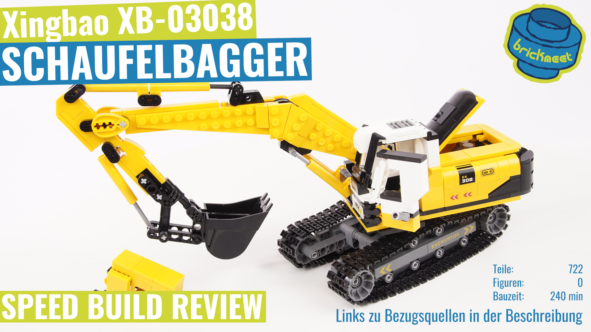 Xingbao XB-03038 - Schaufelbagger -Speed Build Review - BrickMeet DE