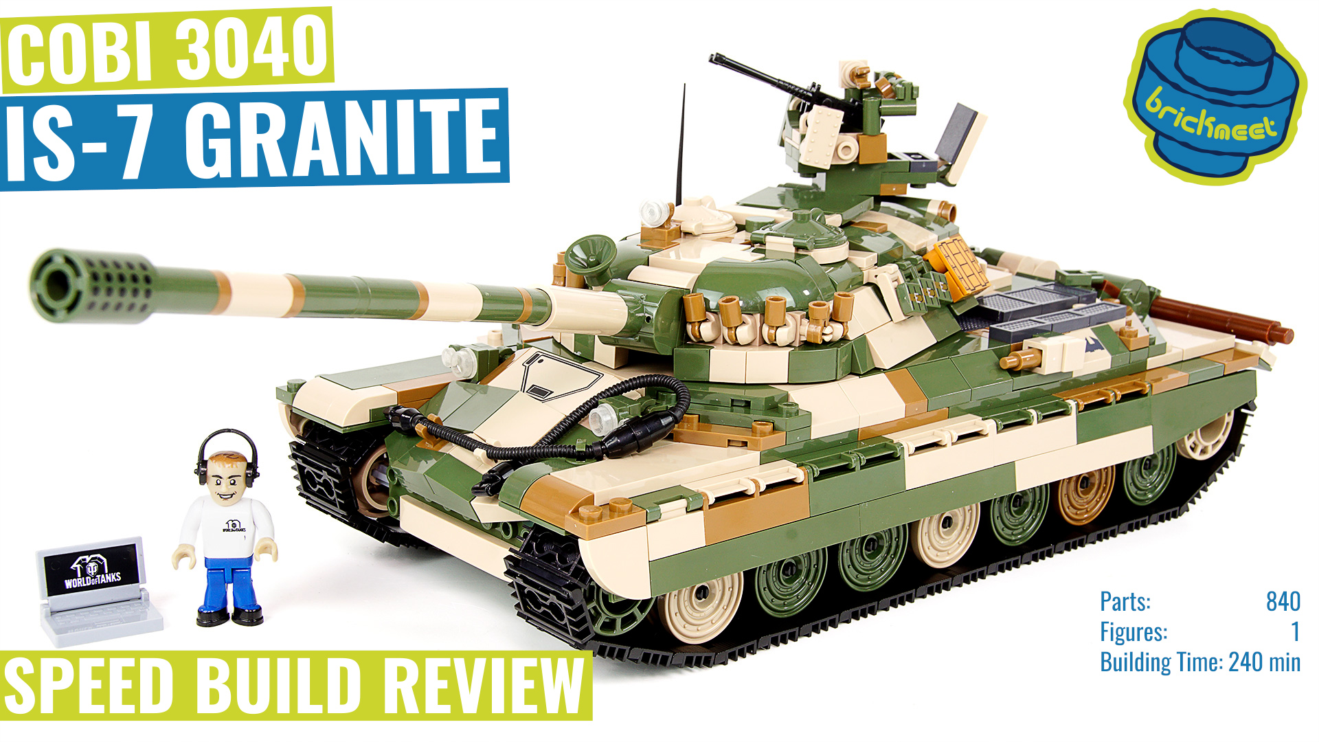 COBI 3011 World of Tanks Matilda II - Speed Build Review - BrickMeet DE