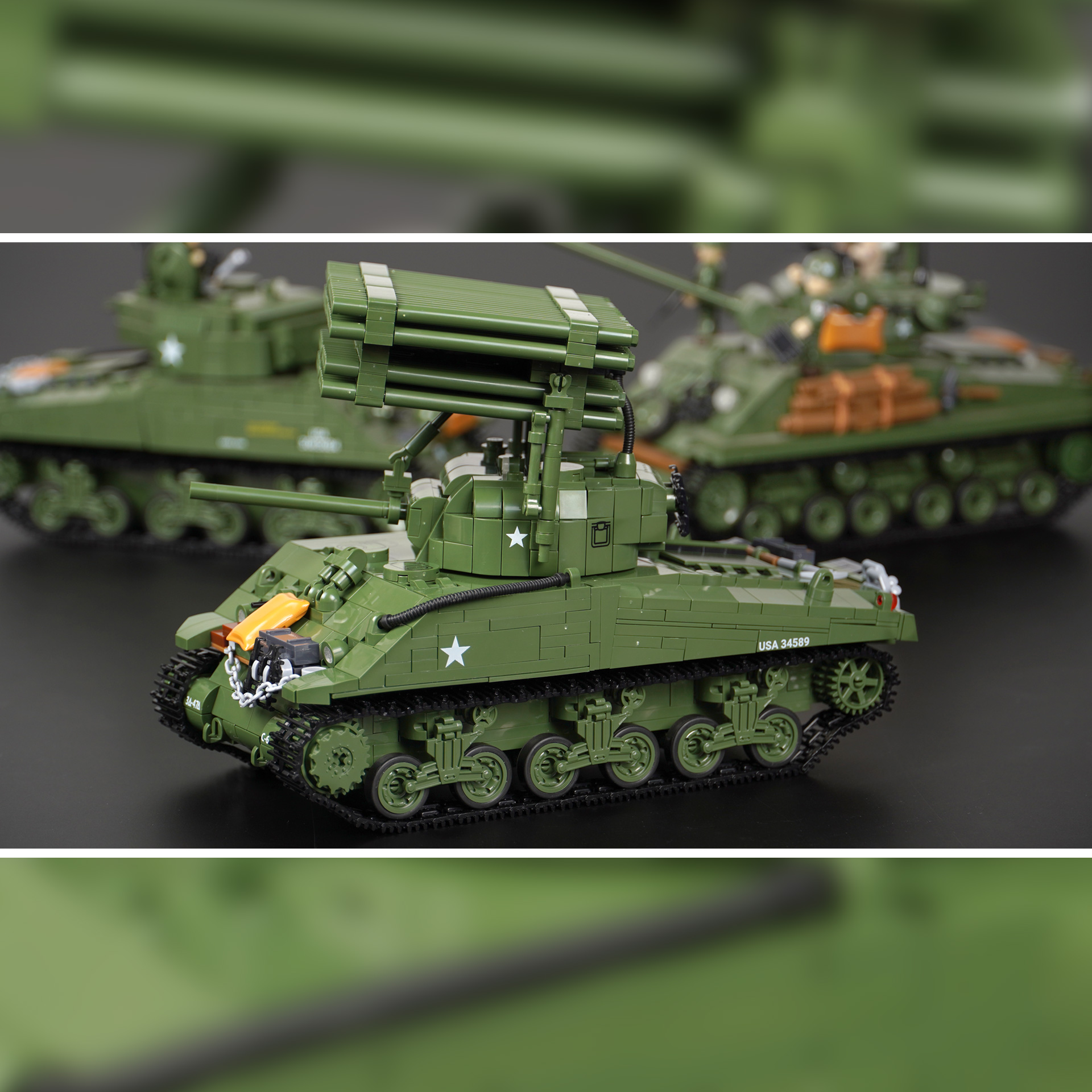 COBI 2569 - Rocket-Artillery Tank - M4A3 Sherman & T34 Calliope (Speed ...