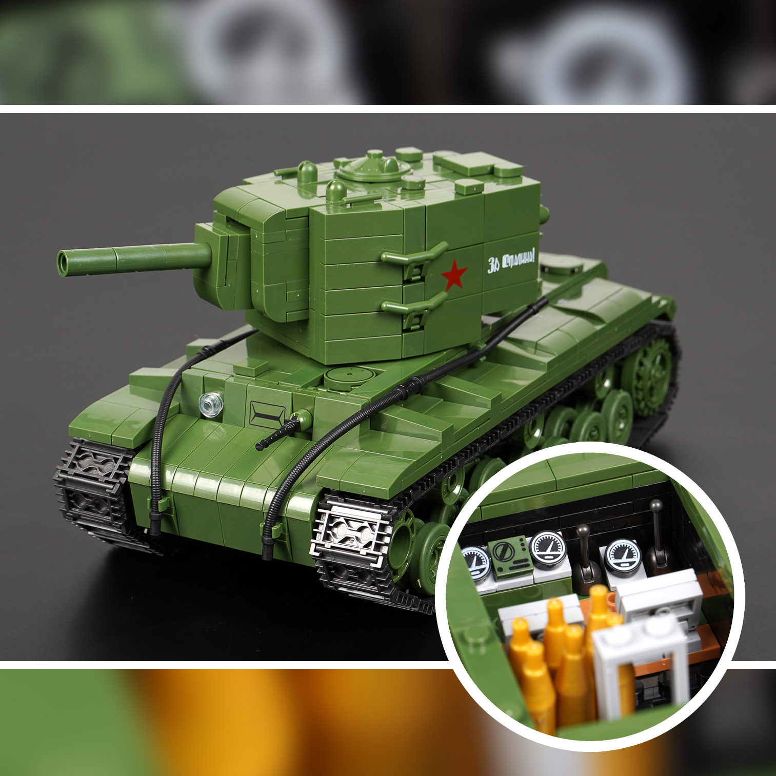 QuanGuan 100239 - KV-2 / KW-2 / KB-2 - Soviet Heavy Tank (Speed Build Review) - BrickMeet DE