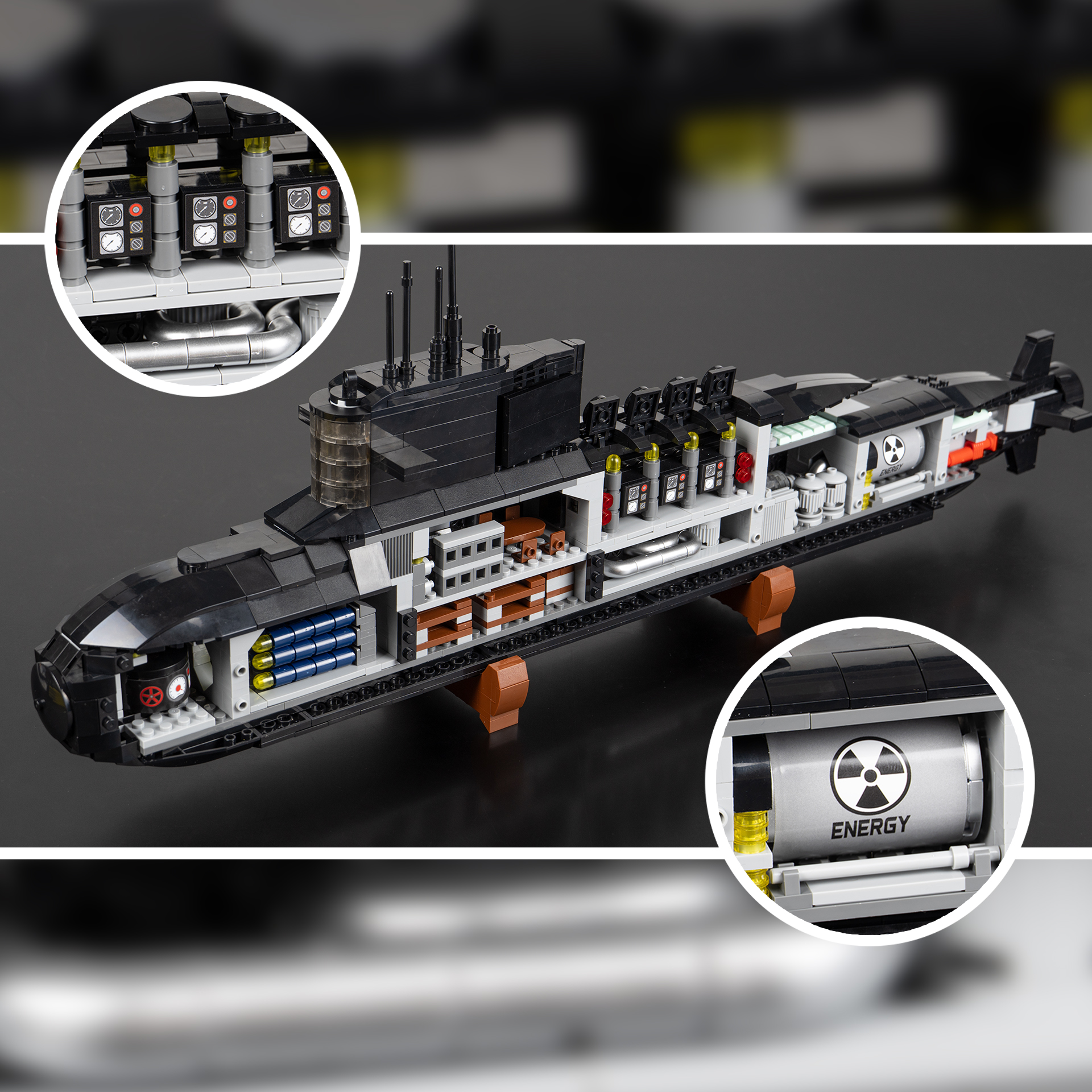 Reobrix 800 - Nuclear Submarine With Full Detailed Interior (Speed ...
