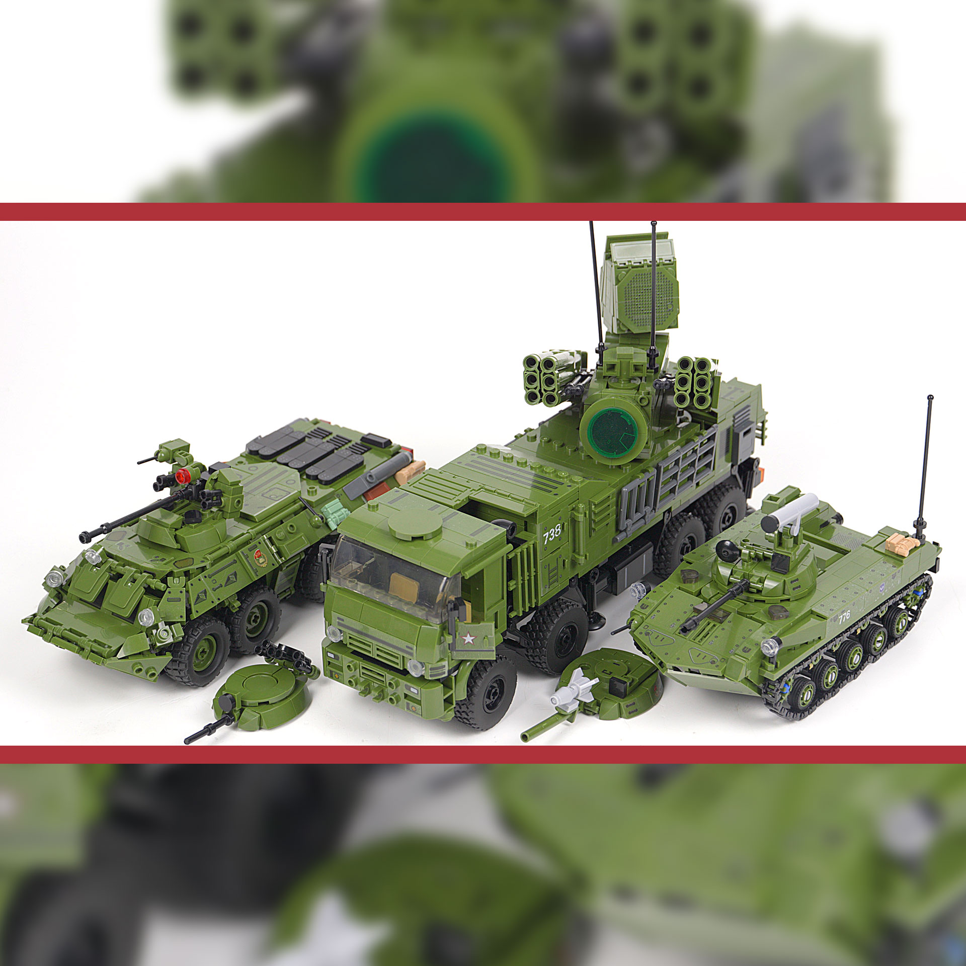 Sluban Pantsir S1 - BTR-80 - BMD-2 2in1 (Speed Build Review) - BrickMeet DE